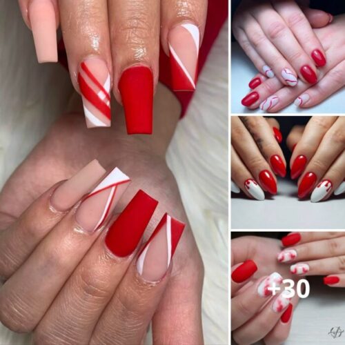 30+ Stunning Red and White Acrylic Nail Designs to Elevate Your Style ...